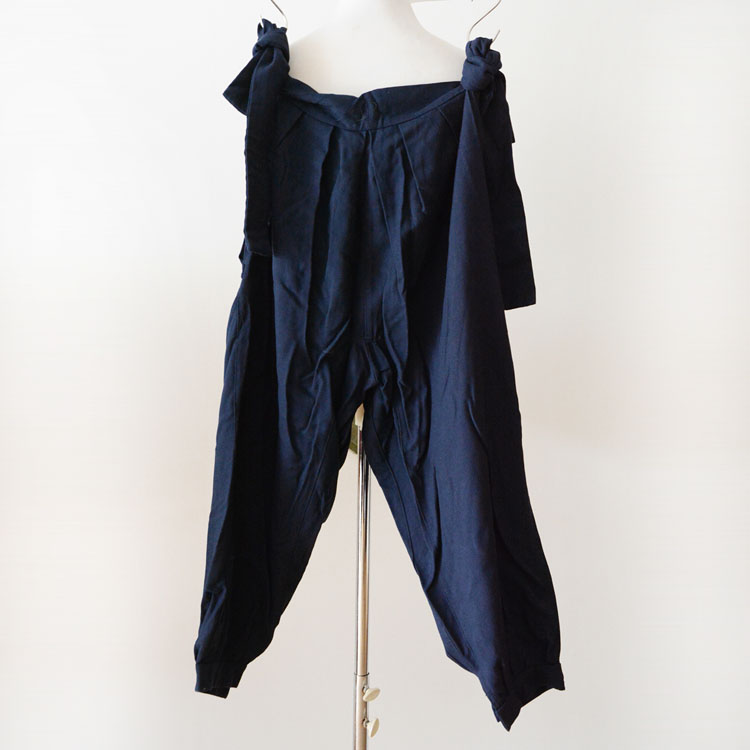 もんぺ パンツ ジャパンヴィンテージ 着物 無地 紺 昭和中期 | Monpe Pants