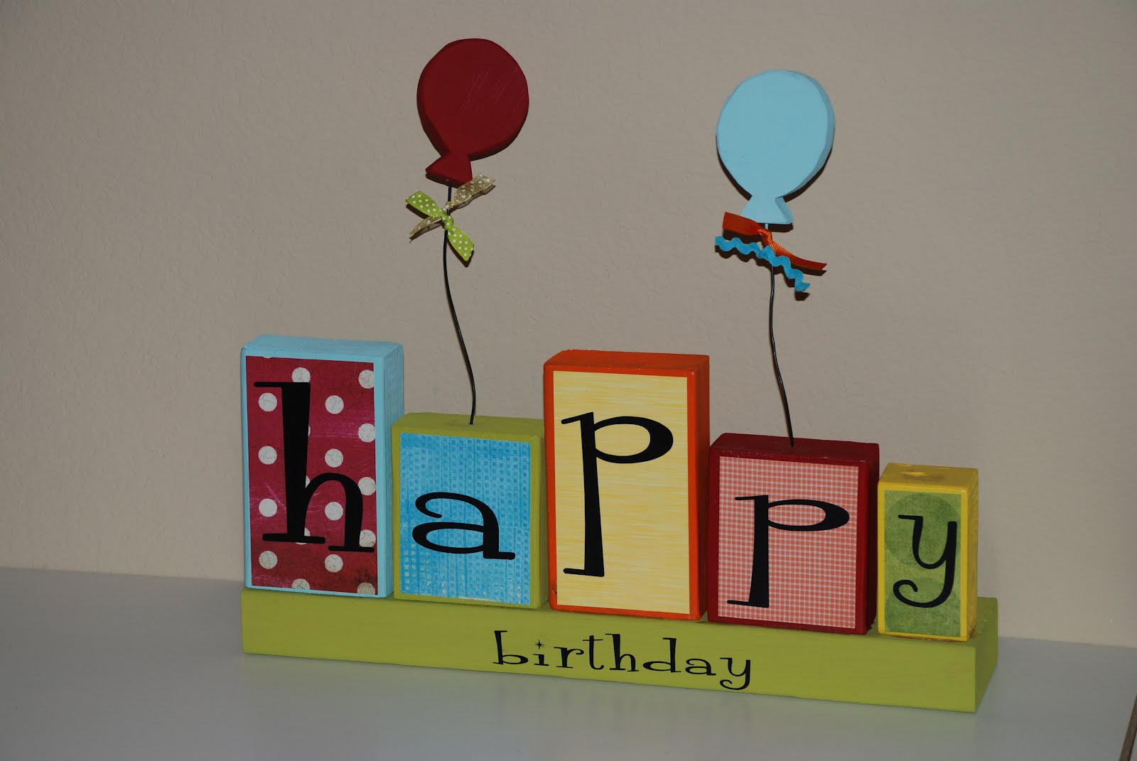 Fussy Mussy Designs: Happy Birthday Blocks - $15