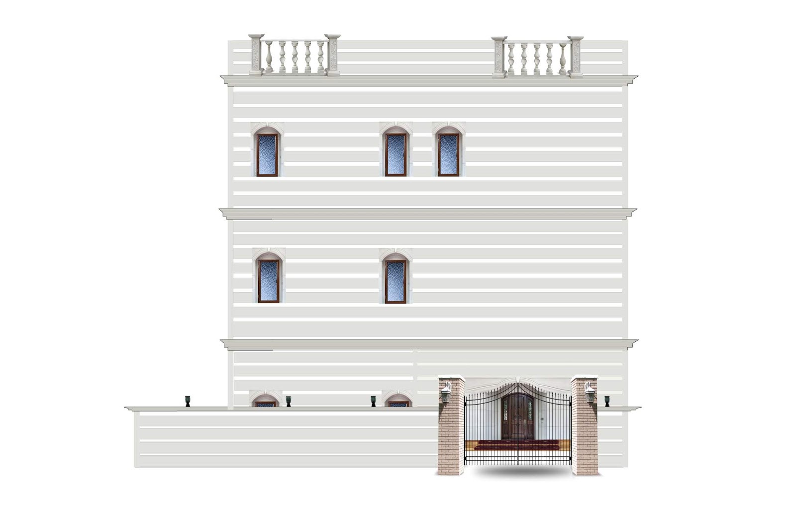 Ansari Architecture Designer Building Drafting & Designing: 3d Front ...