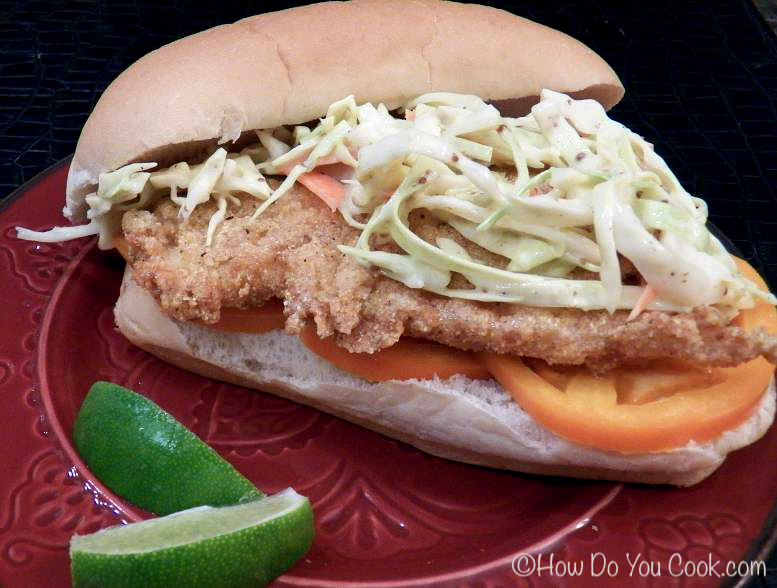 How Do You Cook.com: Catfish Po'Boy with Creole Slaw