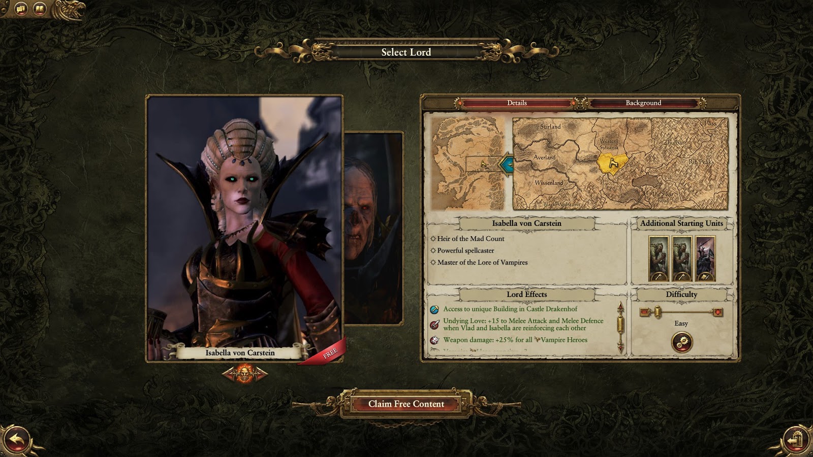 Kalevala Hammer: Total War: WARHAMMER - Isabella von Carstein DLC