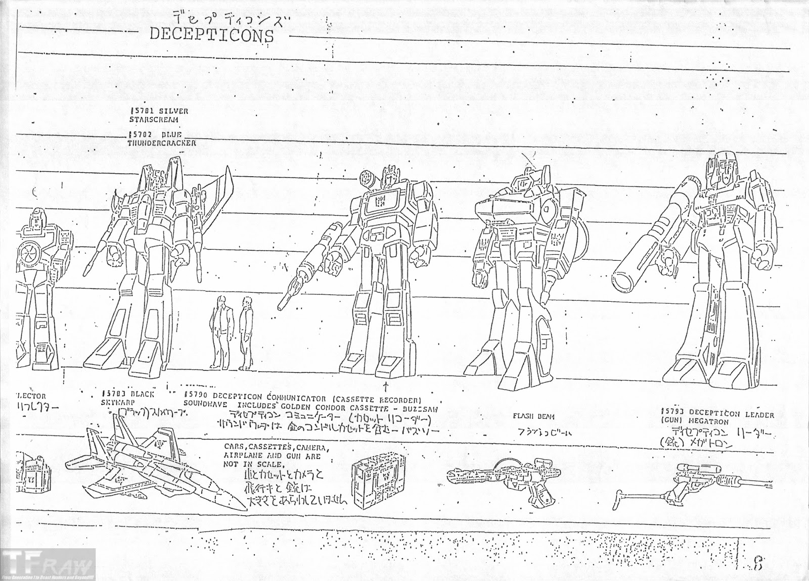 Transformers G1 Model Sheets