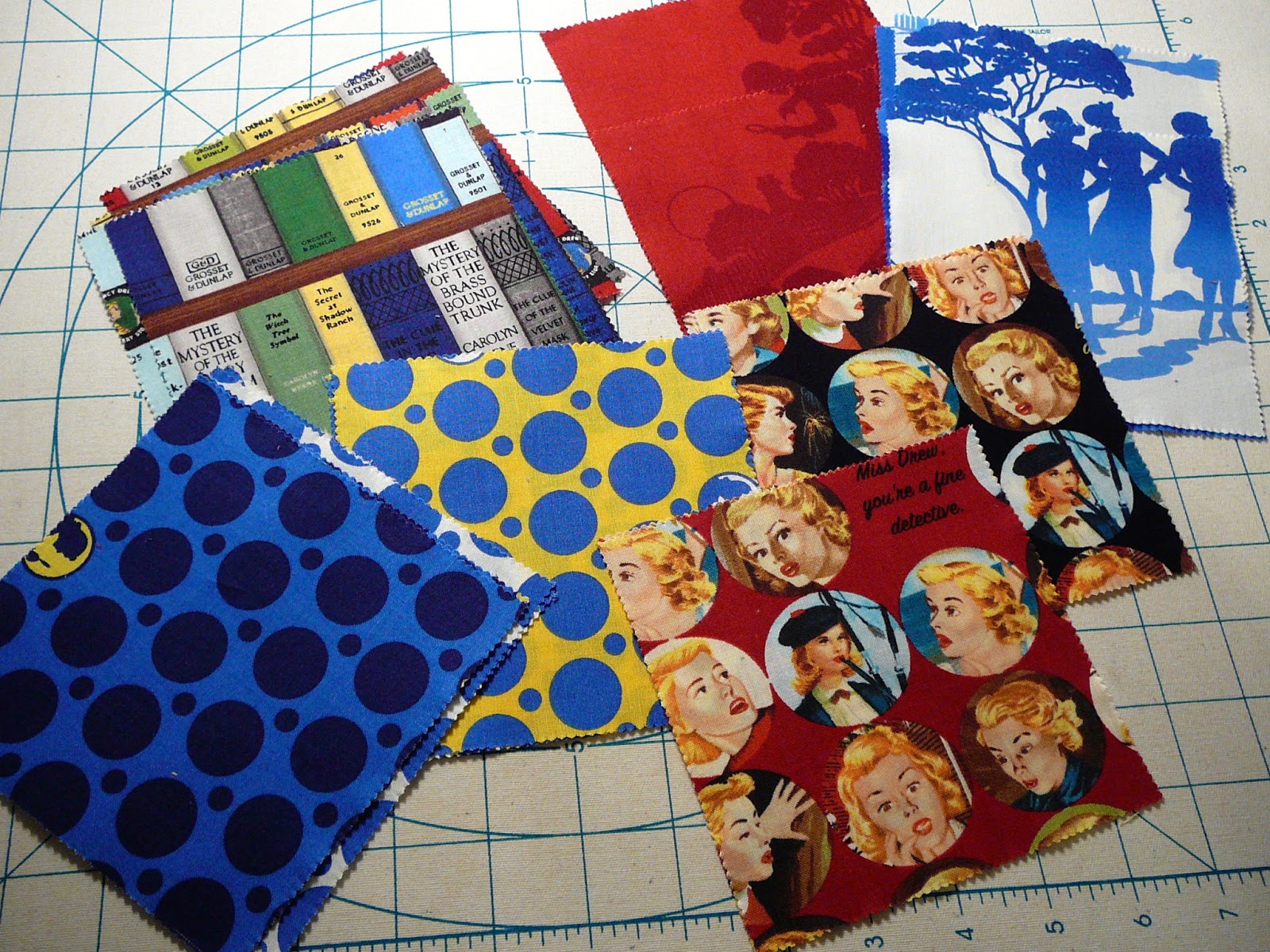 Rainbows. Bunnies. Cupcakes.: Nancy Drew fabric has arrived