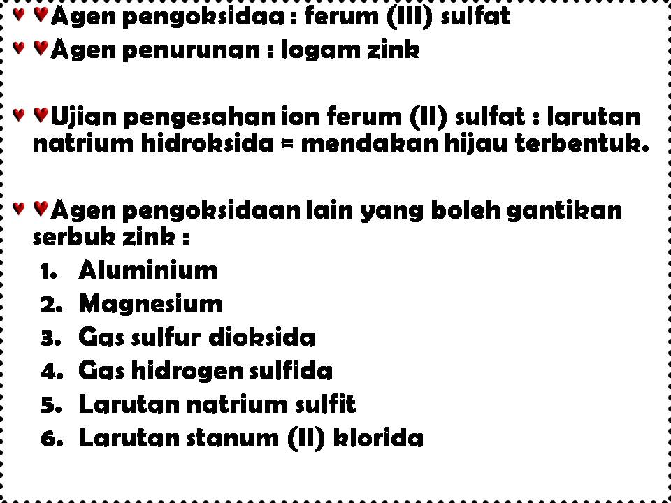 cikgu zai.kimia: PENUKARAN ION FERUM(II) KEPADA ION FERUM (III) DAN ...
