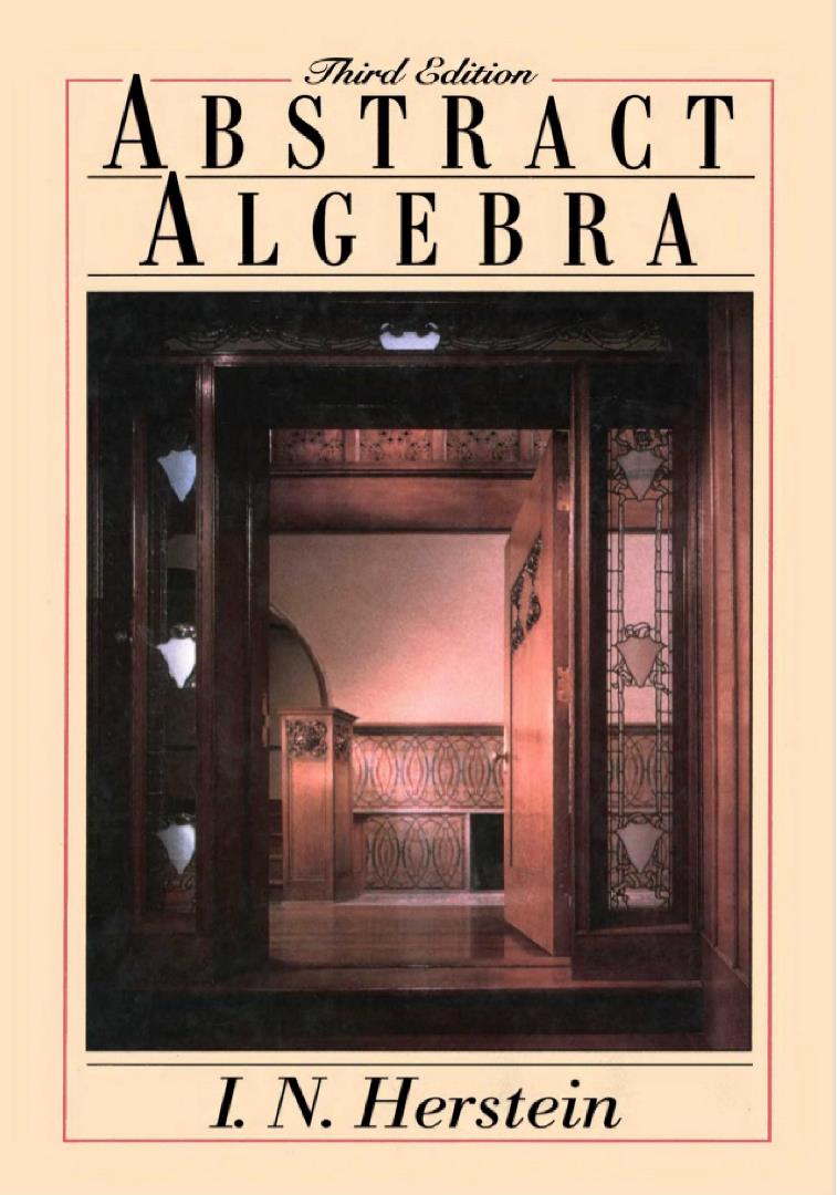Abstract Algebra, 3rd Edition – S. N. Herstein | Free Libros