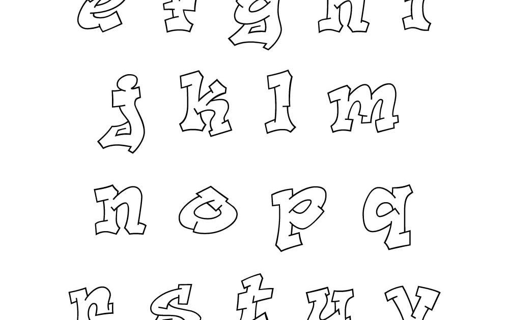 Bubble Letters Alphabet Graffiti Lowercase - Birthday Letter