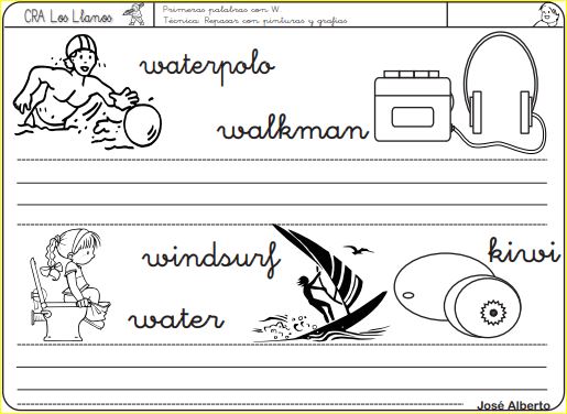 Jugando y aprendiendo juntos: Aprendo a leer y a escribir. La W