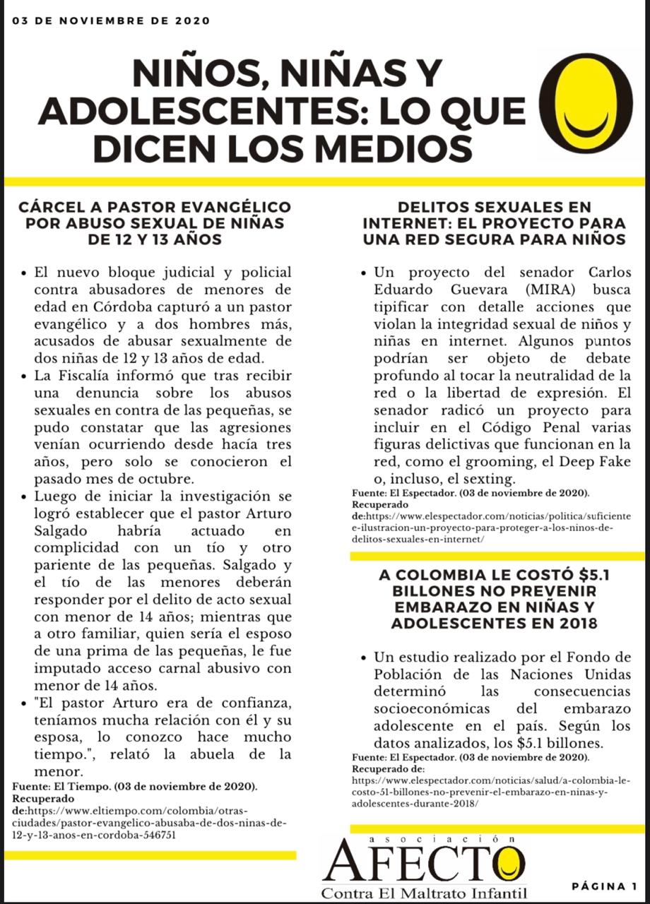 Niños, niñas y adolescentes: lo que dicen los medios. 04 de noviembre ...