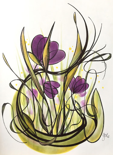 Glenda Mosher Art: Isolation Series: Wood Violets
