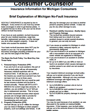 Michigan’s Auto Insurance Law Has Changed