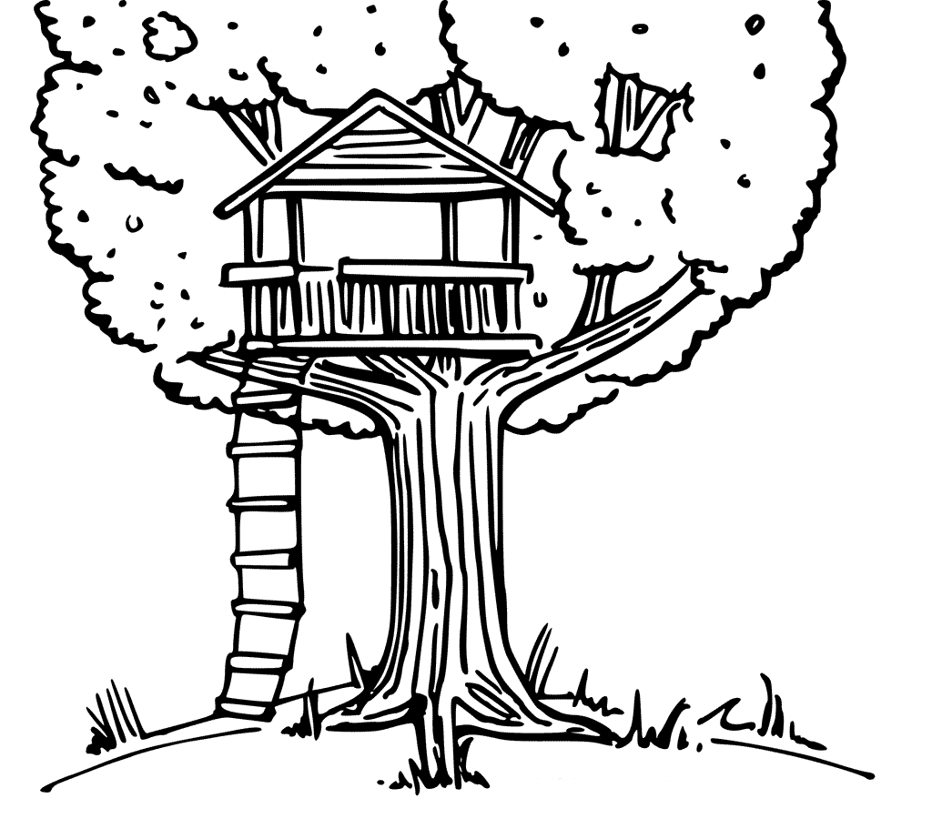 +20 Treehouse Coloring Pages