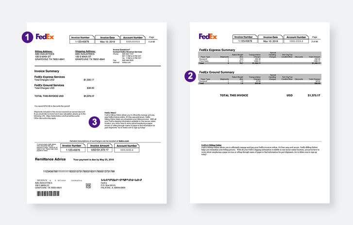 Fedex Invoice Number Tracking - Invoice Template