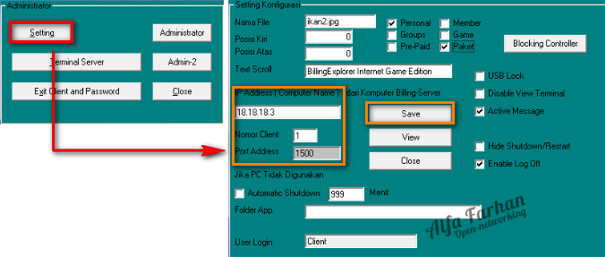 Project 1 Warnet - Setting Billing Client ~ Open Networking