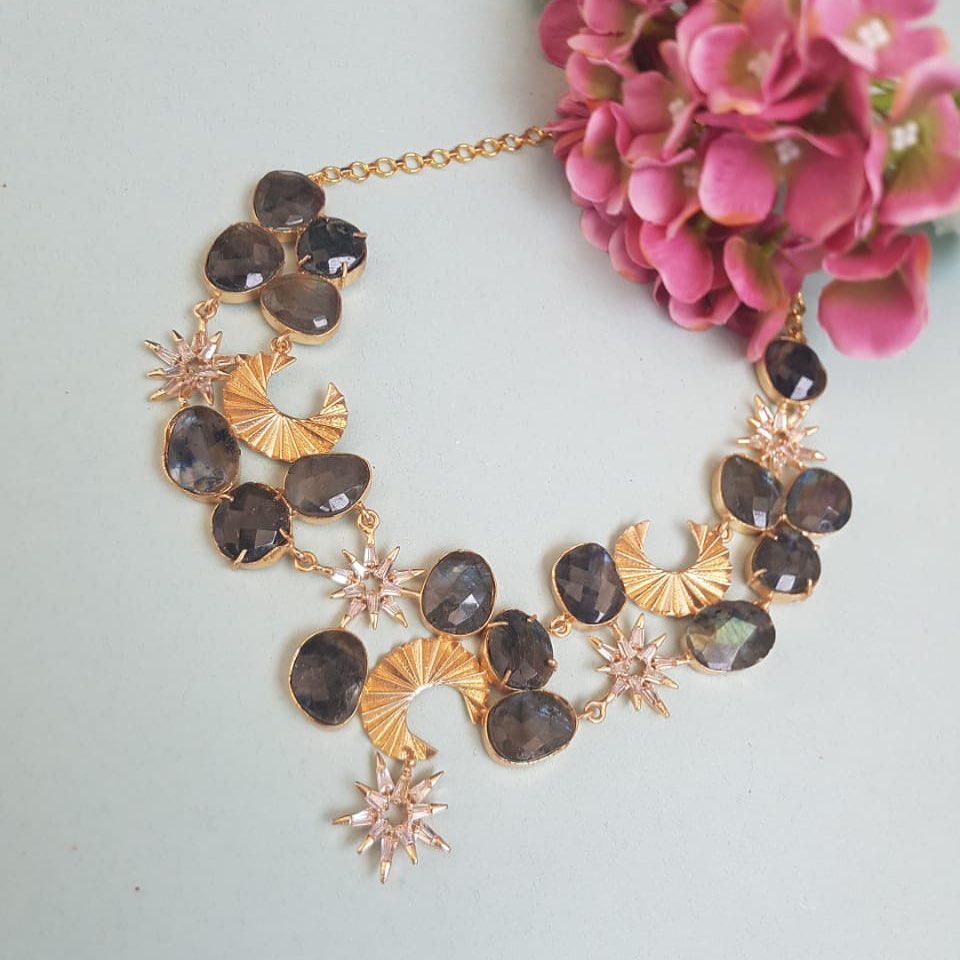 Statement stone necklace