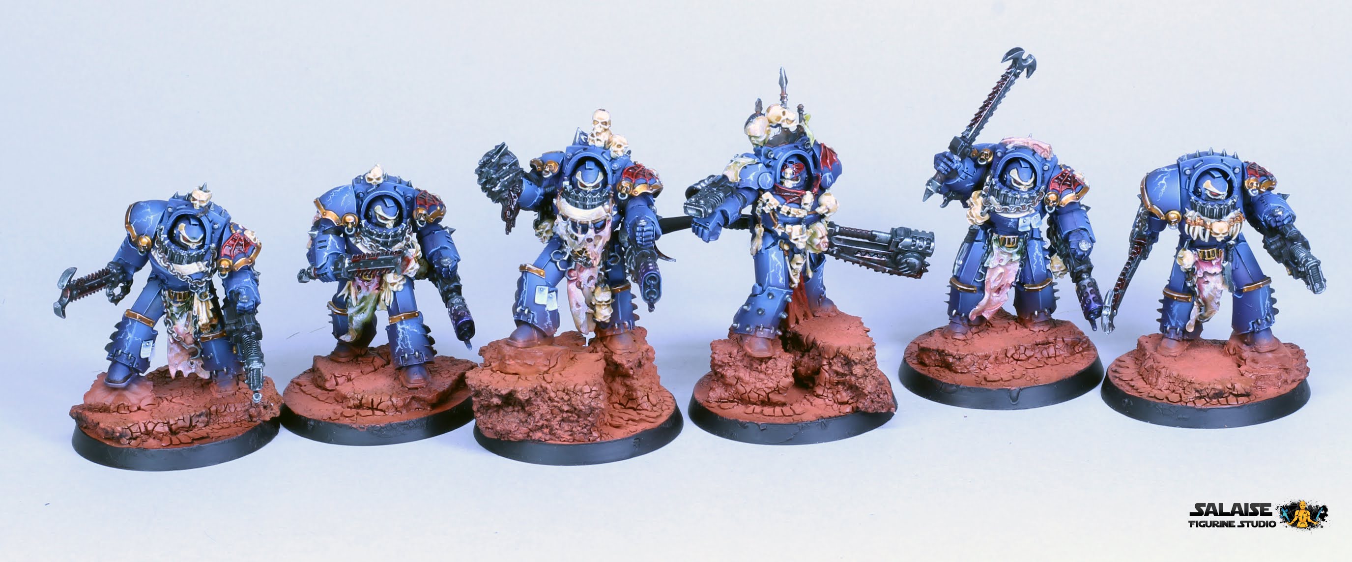 [Painting commission] Escouade contekar night lord et praetor.