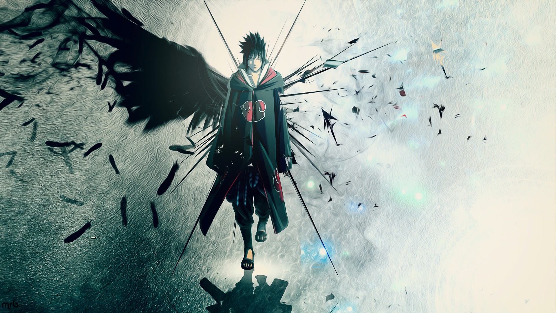 Wallpaper of The Day: Uchiha Sasuke Wings Akatsuki