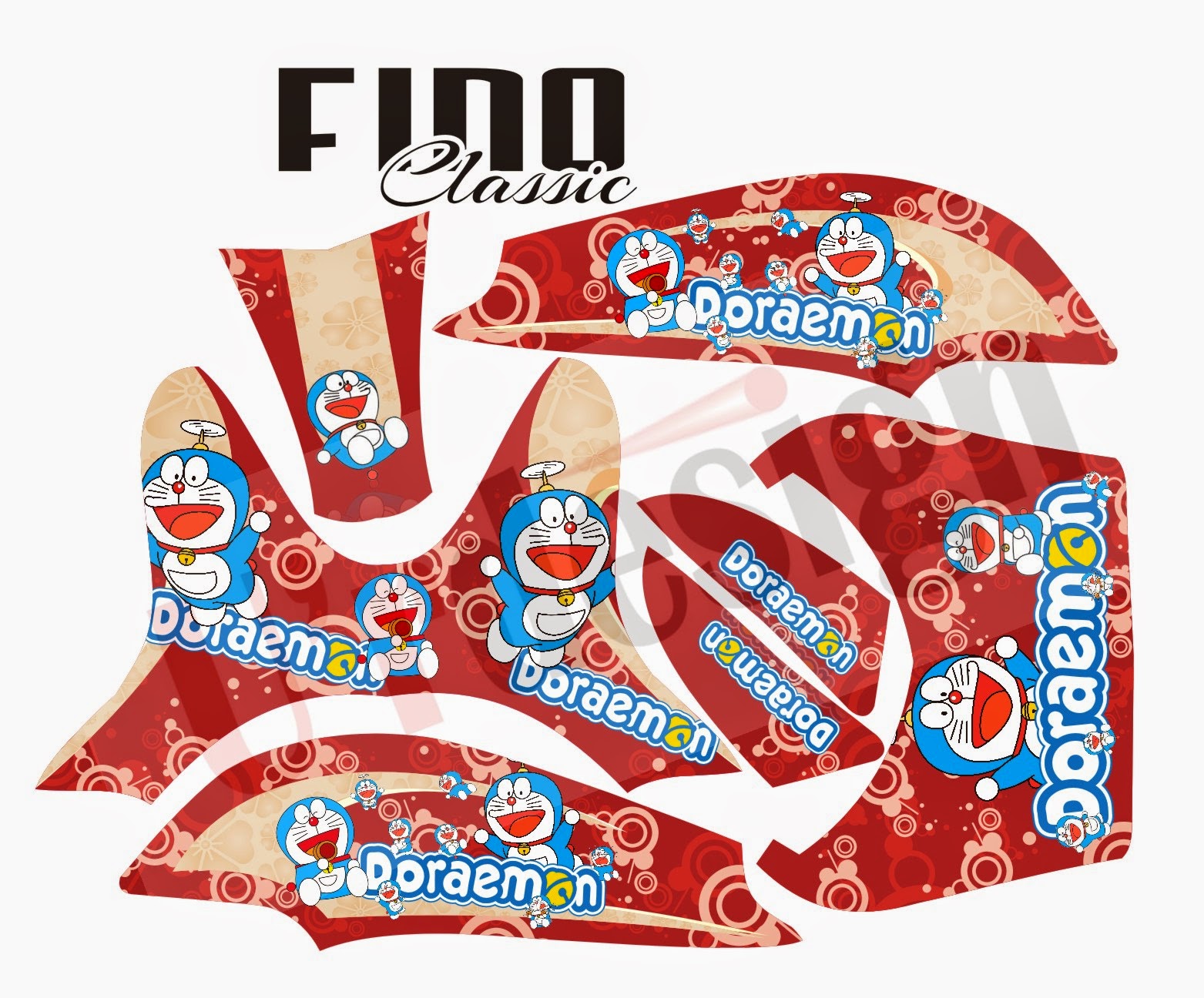 Foto Desain Cutting Sticker Motor Fino | Modif Sticker