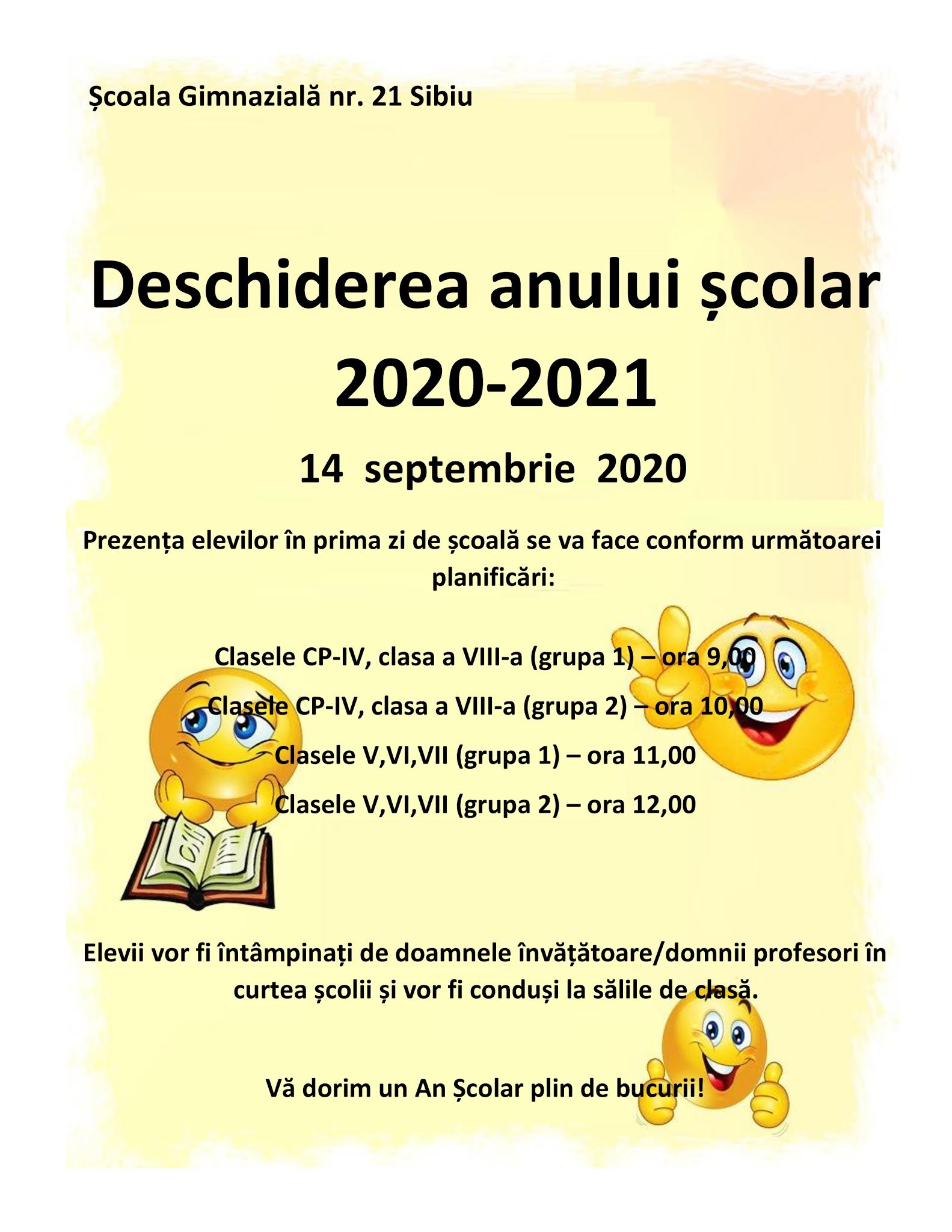 Școala Gimnazială nr. 21 Sibiu: 2020