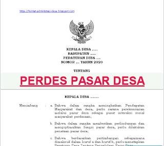 Pasar Desa adalah? Begini Contoh Perdes tentang Pengelolaan Pasar Desa ...