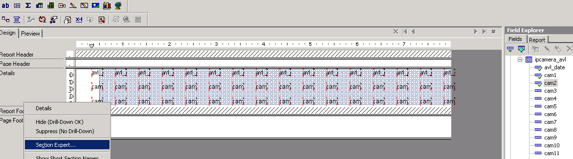 Crystal Report Show Data Horizontally Left To Right Ie Columns As Rows