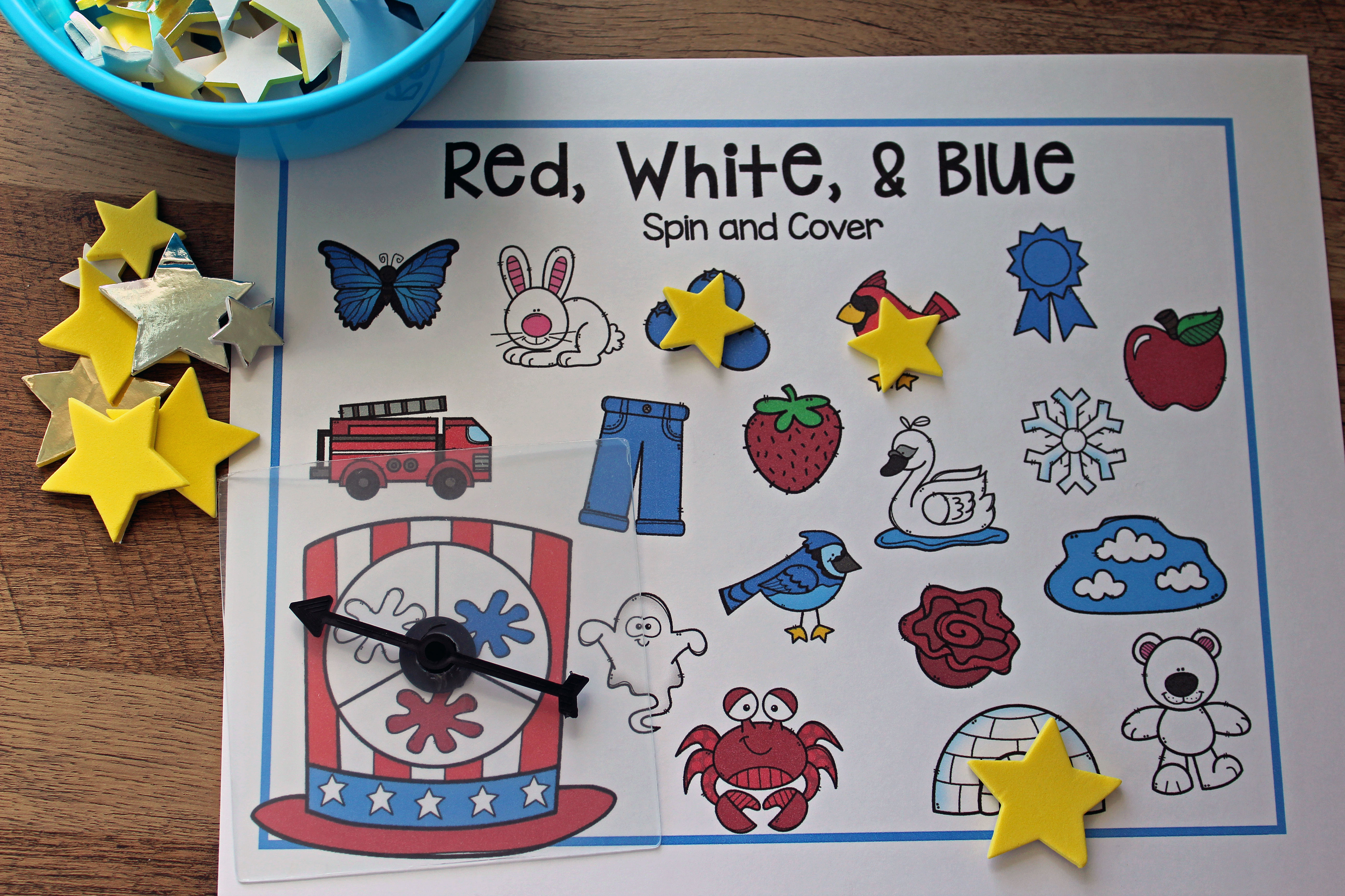 The Cozy Red Cottage: 4th of July Color Game Freebie