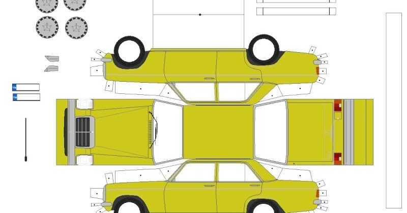 SP. Papel Modelismo: PaperCraft - Mercedes-Benz W115 - Paper Car