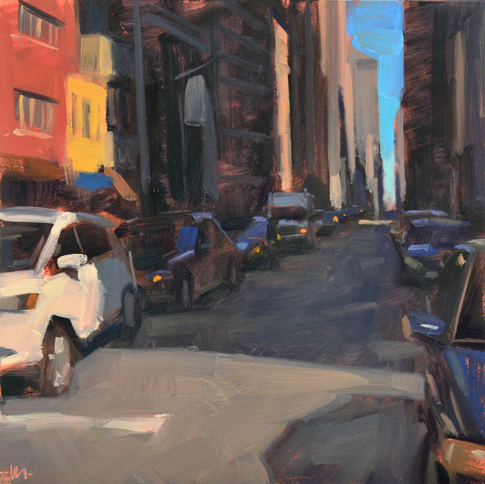 Carol Marine's Painting a Day: Shadowy Street