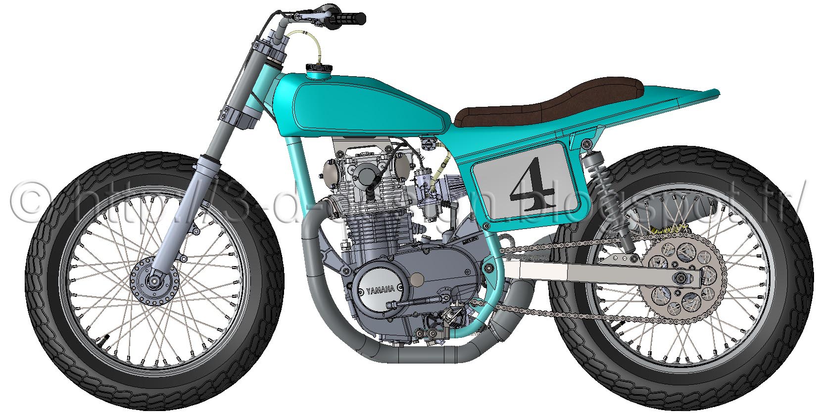 3D Design: Projet Yamaha XS 650 Flat Track