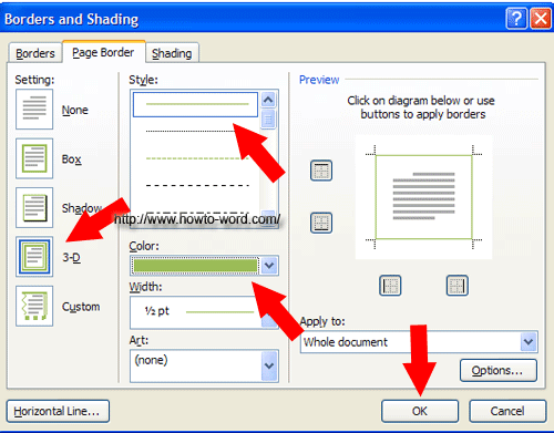 How to add a border to a page in Microsoft Word 2007 | How to Word