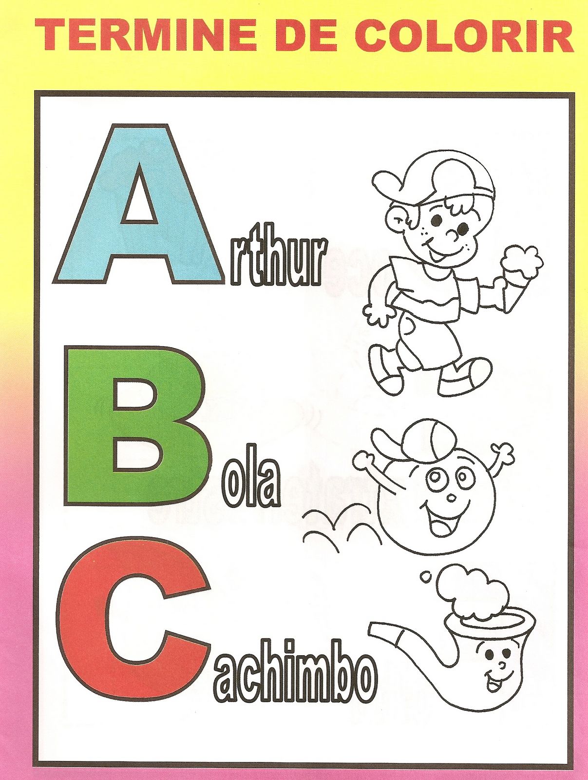 ESPAÇO EDUCAR: Alfabeto para colorir