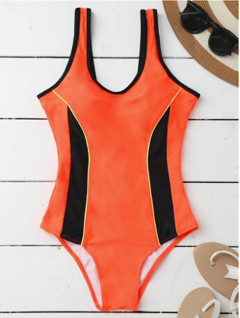 SOPHIEsticated: Dare to Bare: Orange Bathing Suit 2017