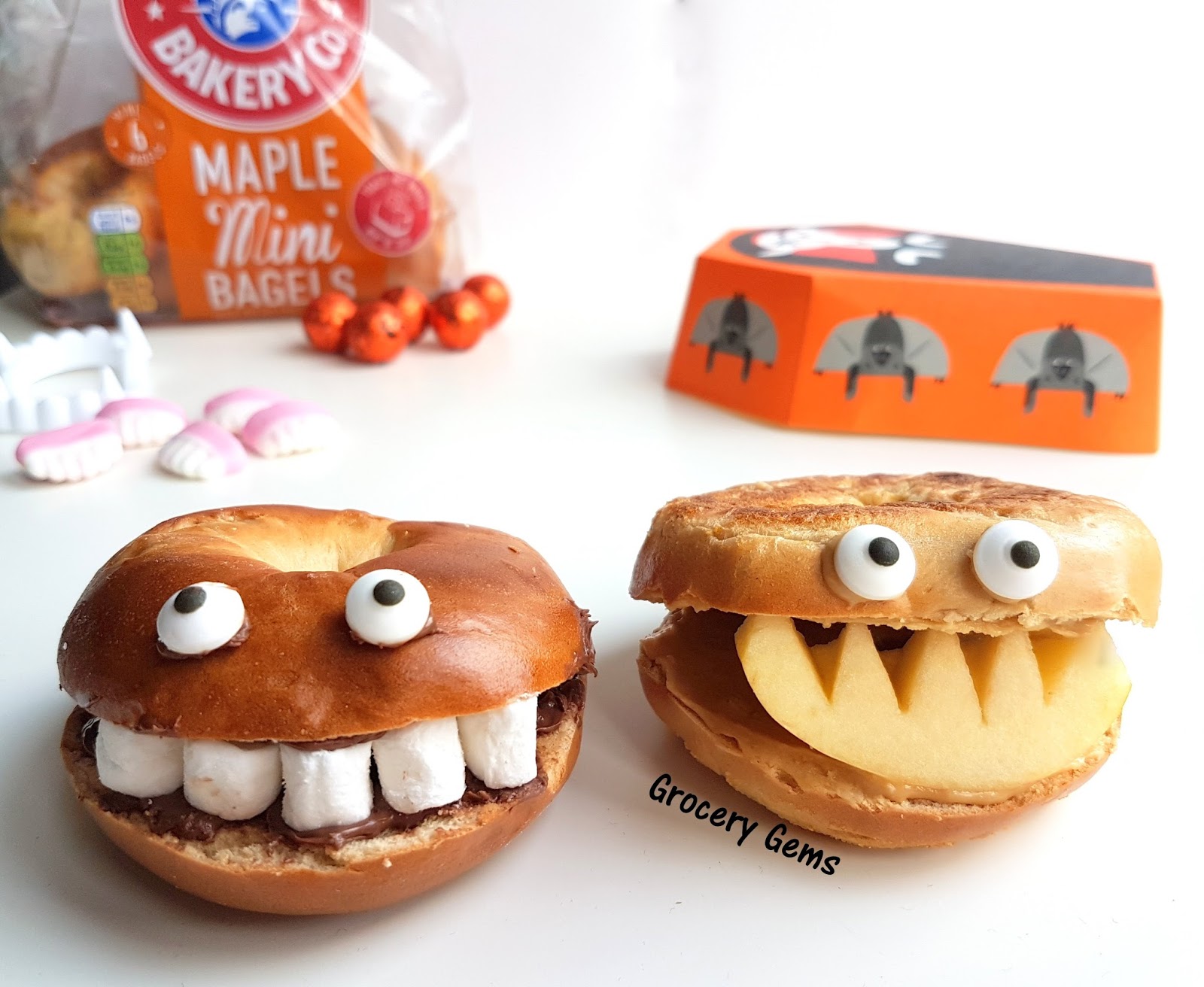 Grocery Gems: New York Bakery Co Maple Mini Bagels & Easy Halloween ...