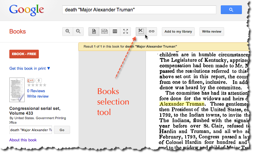 SearchReSearch: Answer: Who was Major Truman?