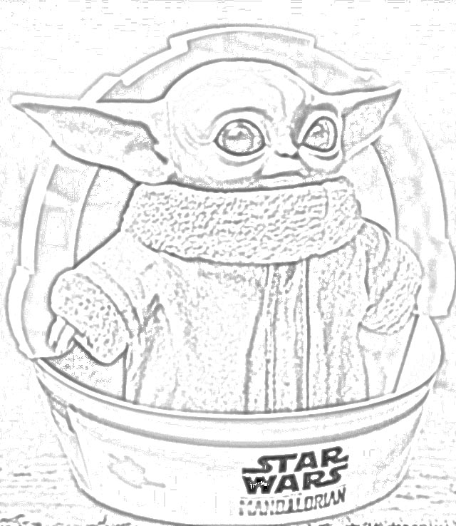 Coloring Pages Baby Yoda The Mandalorian And Baby Yoda Free