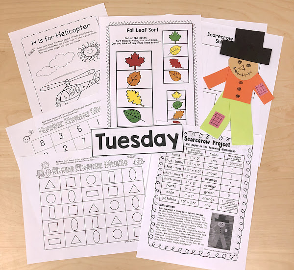 Fall WEEK 10 - TK Distance Learning Packet! (NO PREP PRINTABLES!)