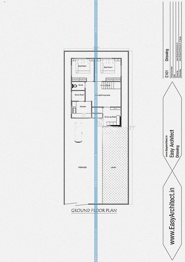 Easy Architect: 30 x 70 house plan