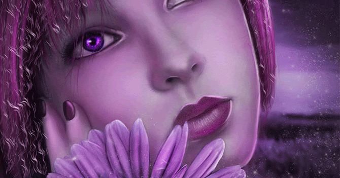 Imagenes Gifs: Mujer imagen morada