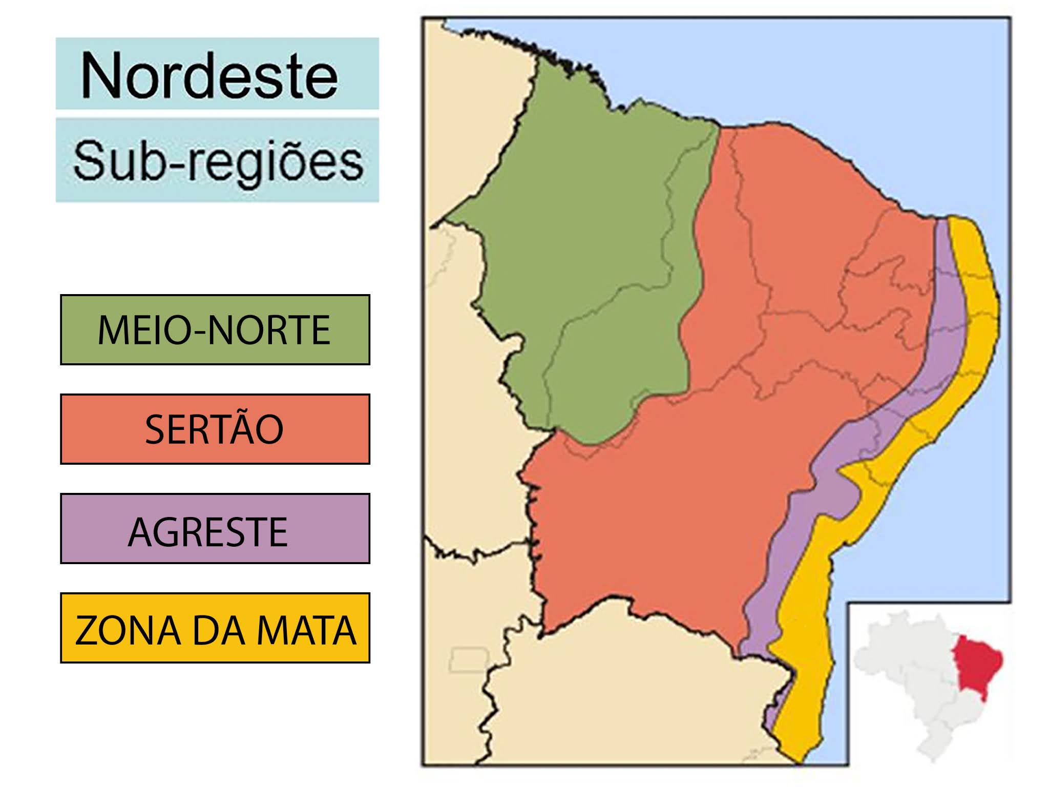 Mapa Sub Regiões Do Nordeste - LIBRAIN