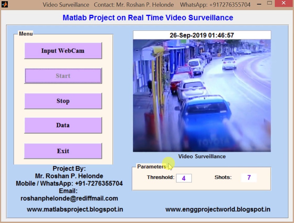 Real Time Video Surveillance System Matlab Project Code ~ MATLAB PROJECTS