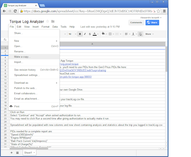 Torque Log Analyzer: Use Torque Log Analyzer as a stand-alone sheet