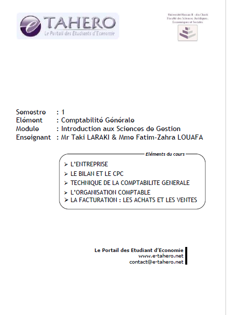 cours Comptabilité Générale s1 - Facfacile cours Comptabilité Générale s1 - Facfacile