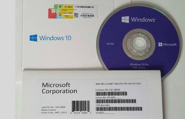 7. windows 10 product key di CD