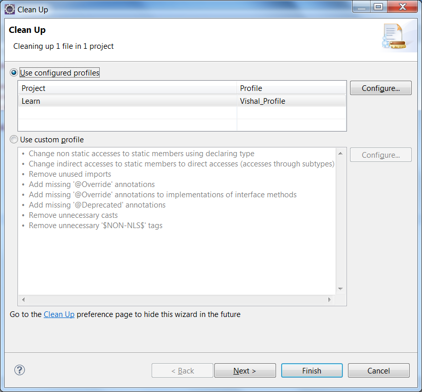 That is all about the options to remove unused imports from the class ...