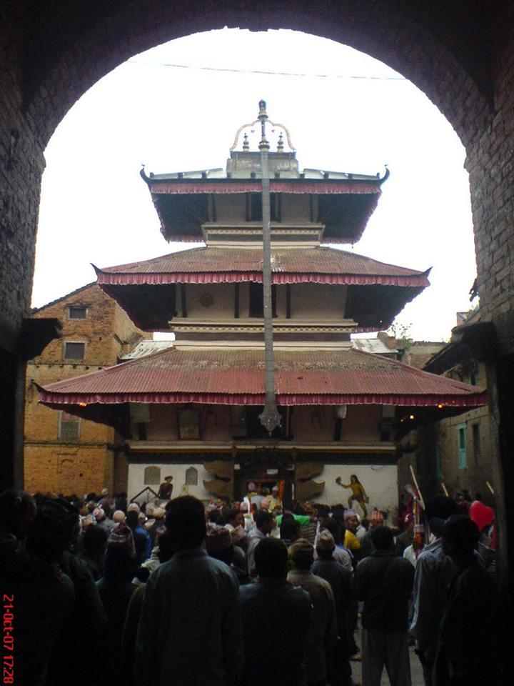 Satungal: A rare photo of Bishnu Devi Temple at Satungal