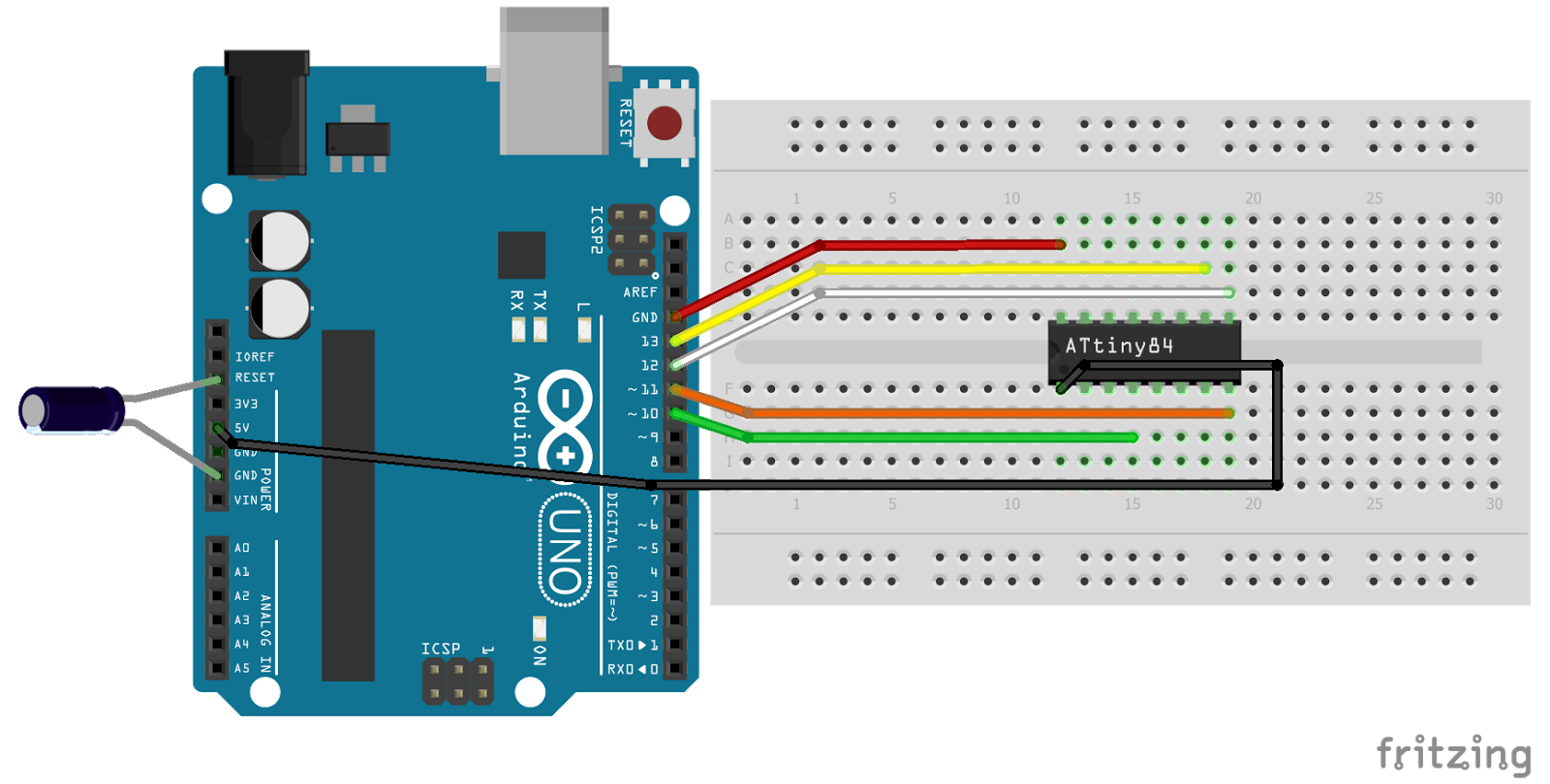 Killing Code Программирование Attiny с помощью Arduino