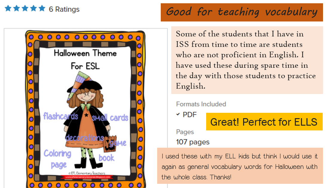 ESL/EFL Preschool Teachers: Halloween Unit Resources for Kindergarten ...