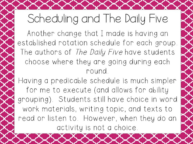 School Is a Happy Place: The Daily Five: Focus on Small Groups