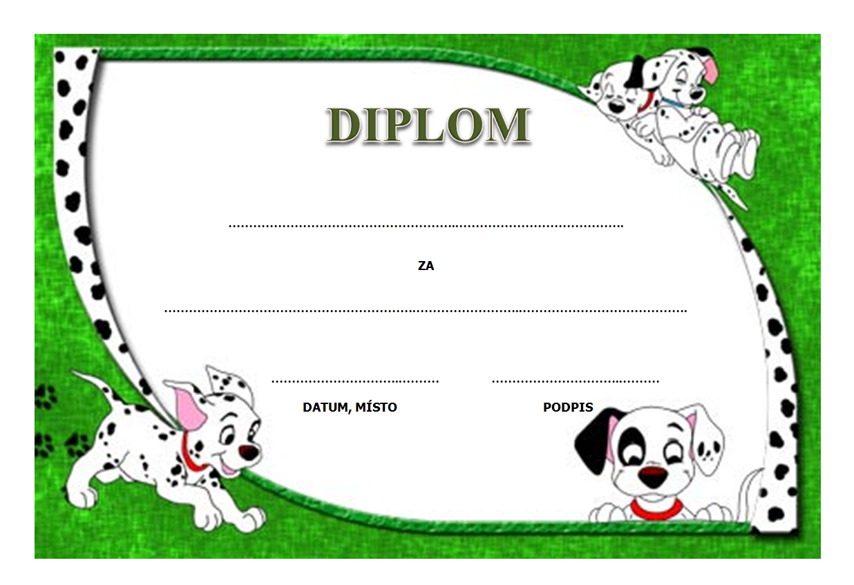 Diplomy, pamětní listy a certifikáty pro děti ke stažení a vytisknutí ...