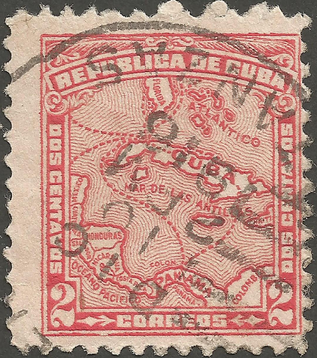 Stamps: Stamp Cuba (1914) Map of Cuba 2c