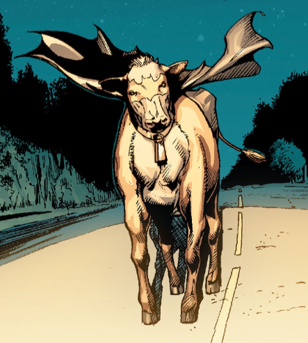 Wargaming with Barks: Batcave menagerie- Bats, Bat-Cow and a T. rex